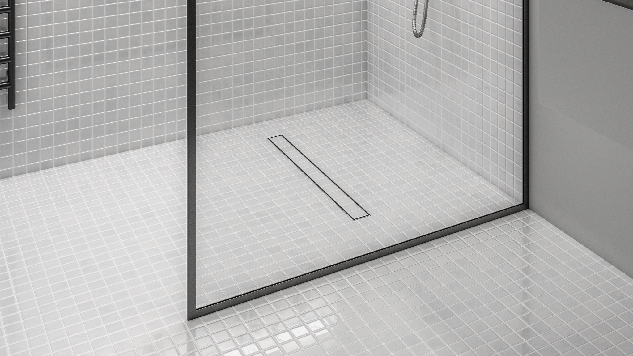 Bay 2-in-1 Linear Shower Drain | Reversible Tile-In Grate – QMDRAIN