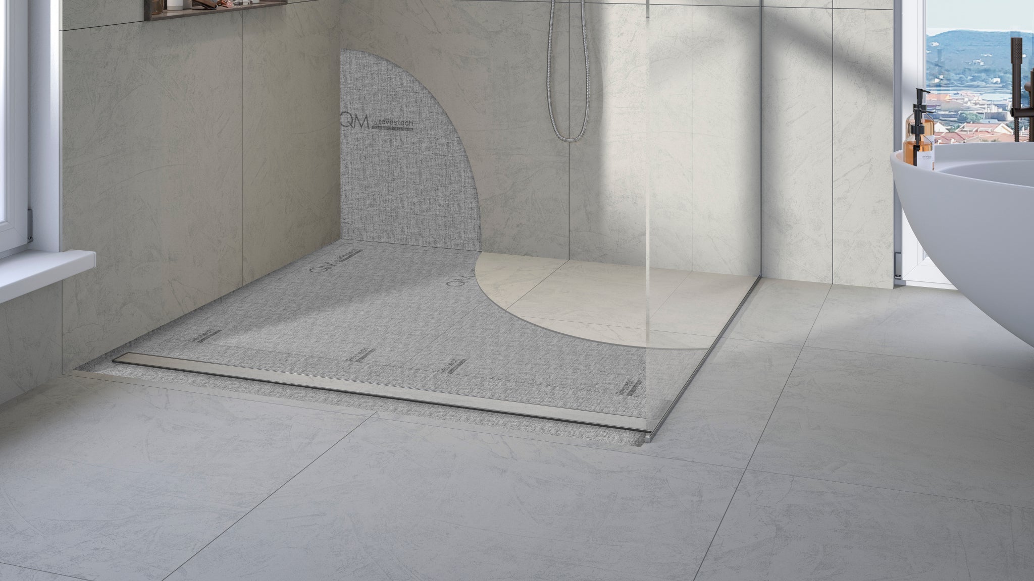 Prefab Shower Floor | Pre-sloped Waterproof Shower Pan – QMDRAIN