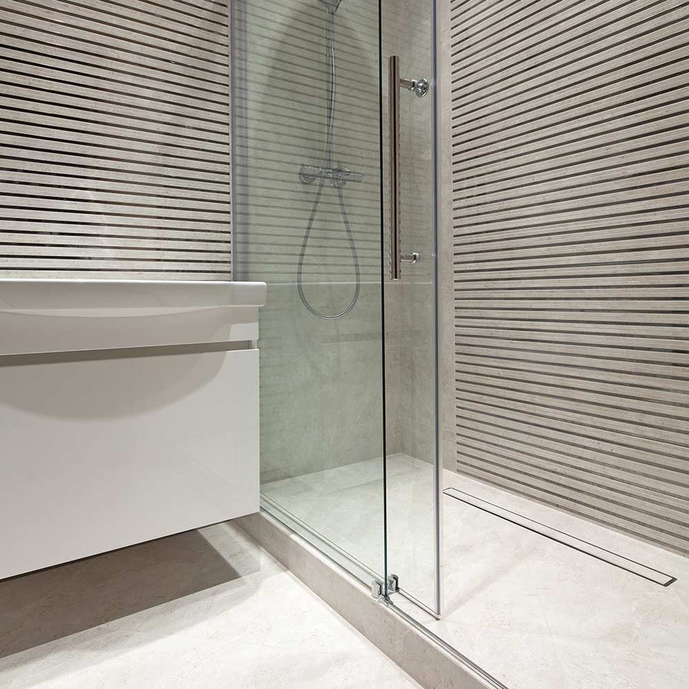 Mist (Tile-In) Delmar Standard Length Linear Drain – QMDRAIN